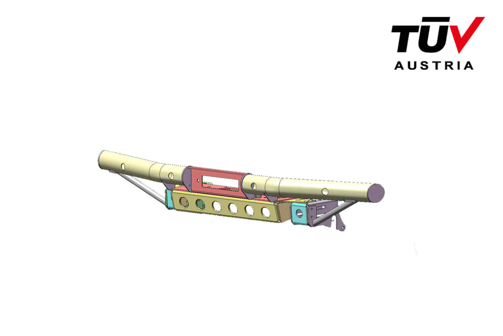 Defender Tubular winch bumper with TUV cerification